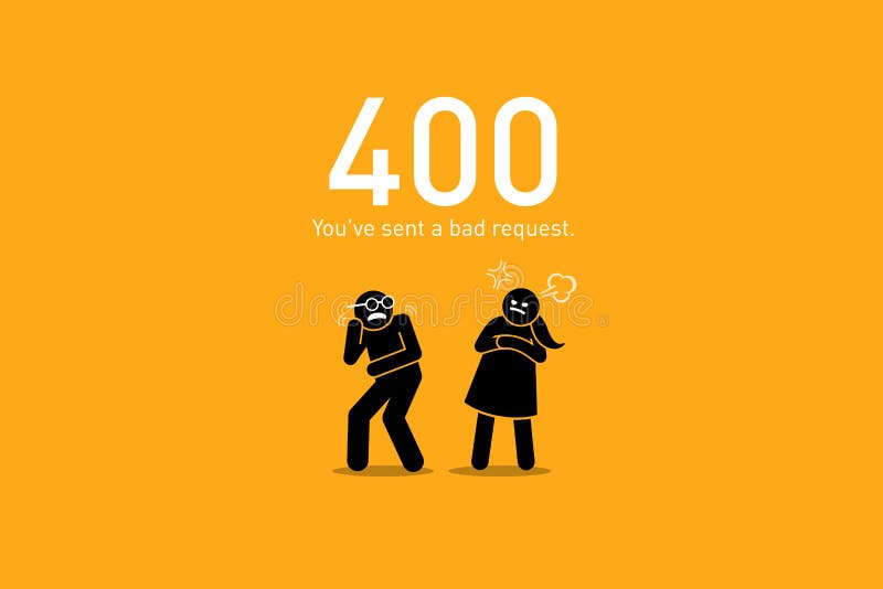 Website Error 400. Bad Request. Stock Vector - Illustration of fail ...