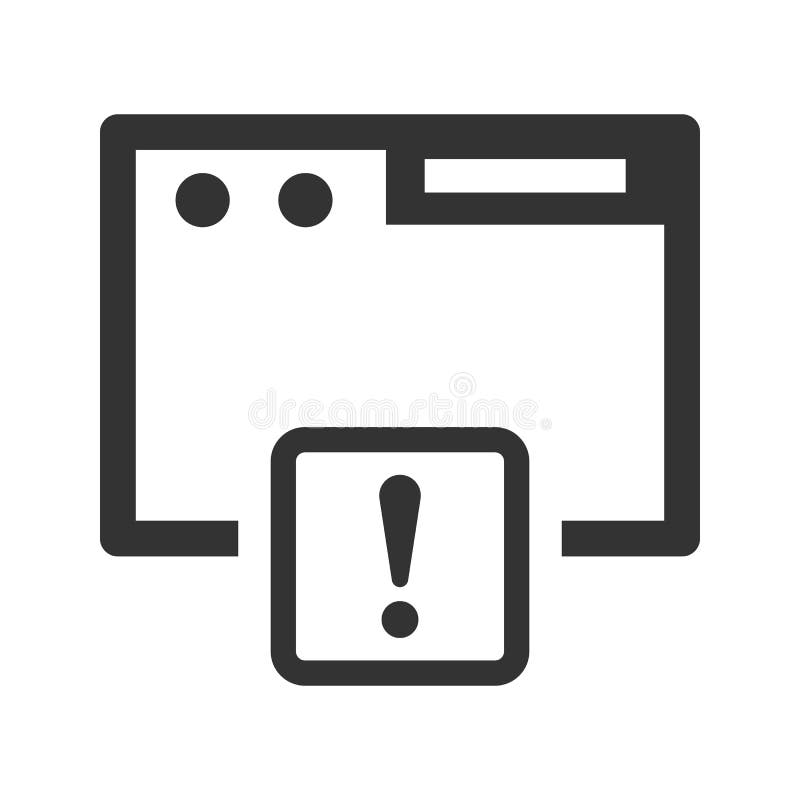 Website Error Icon. Vector Graphics Stock Vector - Illustration of icon ...