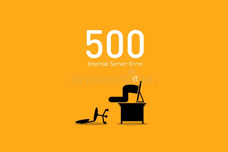 Website Error 500 Internal Server Error Stock Vector Illustration
