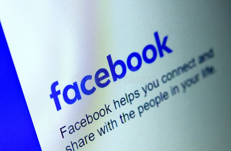 Facebook website logo editorial photo. Image of applications - 297320671