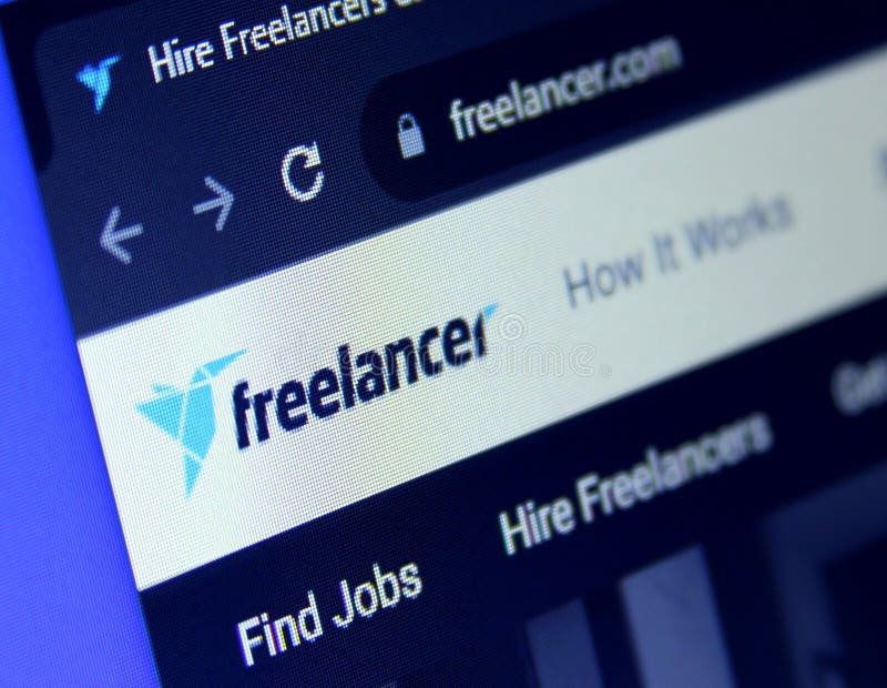 Freelancer website logo editorial photo. Image of businesses - 298211516