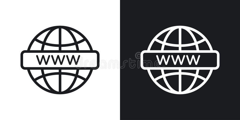 Website Globe Vecor Icon Set Stock Illustration - Illustration of ...