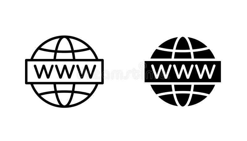 Website Globe Vecor Icon Set Stock Vector - Illustration of simple ...