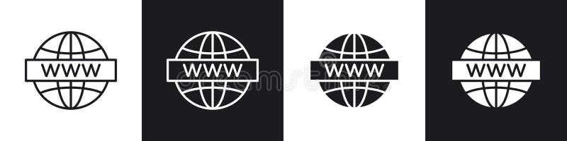 Website Globe Vecor Icon Set Stock Illustration - Illustration of globe ...