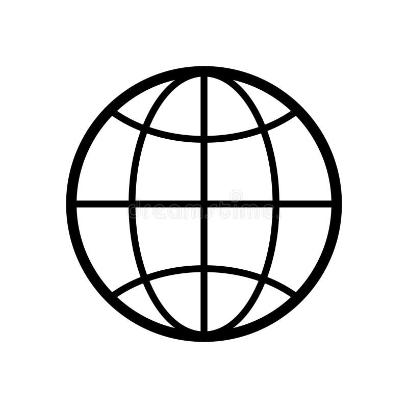 Website, Globe, Web, World Icon Vector in Line Style Stock Vector ...