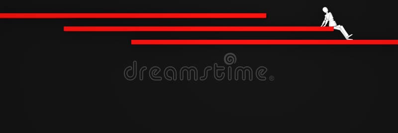 Website Header / Banner in Black and Red, with Bars on Which a P Stock ...