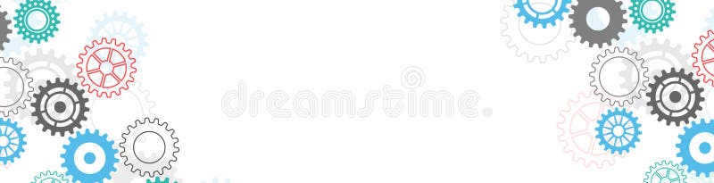 Website Header or Banner Design with Cogs and Gear Wheel Mechanisms ...