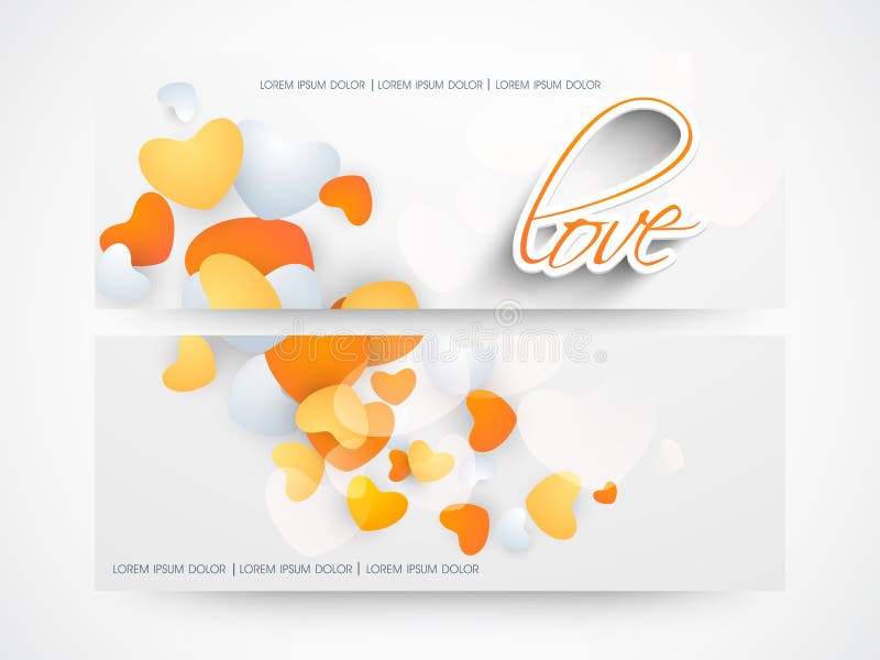 Website Header or Banner of Love. Stock Illustration - Illustration of ...