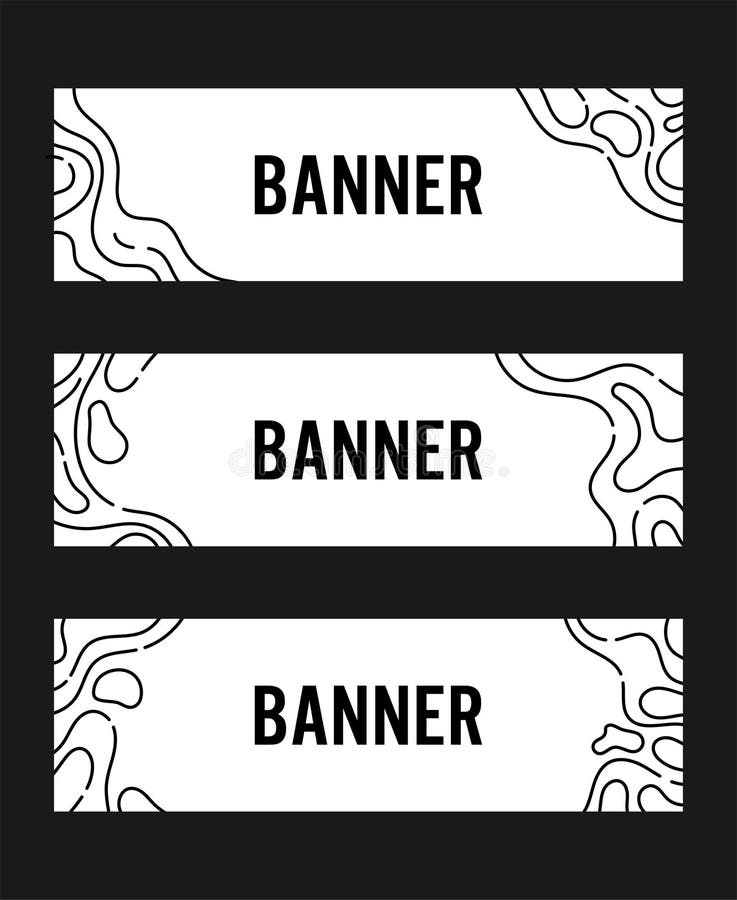 Website Header Banner Minimal Style, Abstract Wave Pattern Stock Vector ...