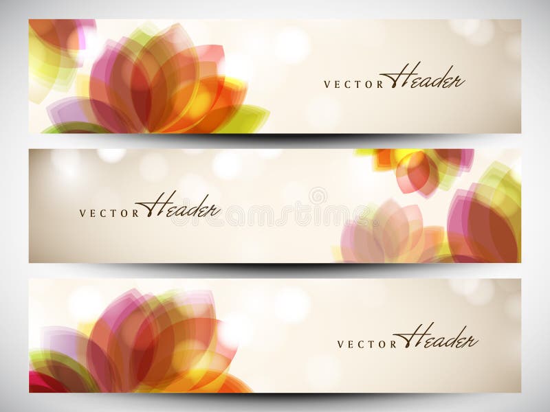 Website Header or Banner Set Stock Vector - Illustration of abstract ... Website Header or Banner Set Stock Vector - Illustration of abstract ...