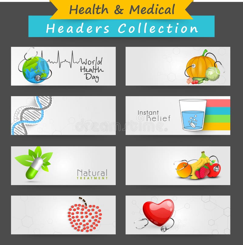 Website Header or Banner for World Health Day. Stock Illustration ...