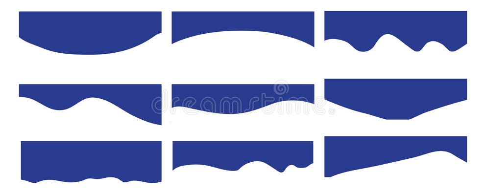 Website Header, Border Banner Curve Divider Abstract Element Shape ...