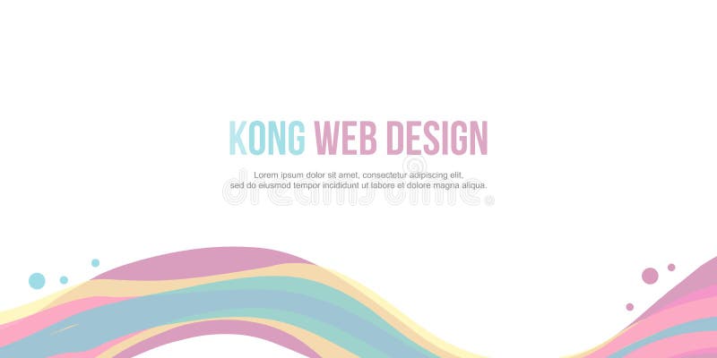 Website Header Colorful Wave Design Stock Vector - Illustration of card ...