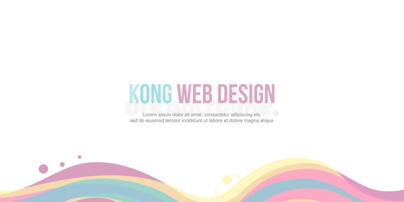 Website Header Colorful Wave Design Stock Vector - Illustration of ...