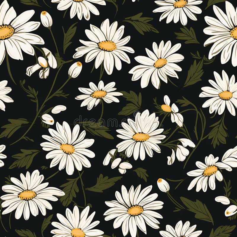 Website Header Daisy Graphic for Elegant Design Stock Illustration ...