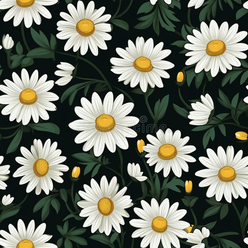 Website Header Daisy Graphic for Elegant Design Stock Illustration ...