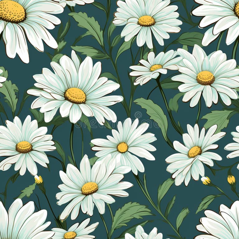 Website Header Daisy Graphic for Elegant Design Stock Illustration ...