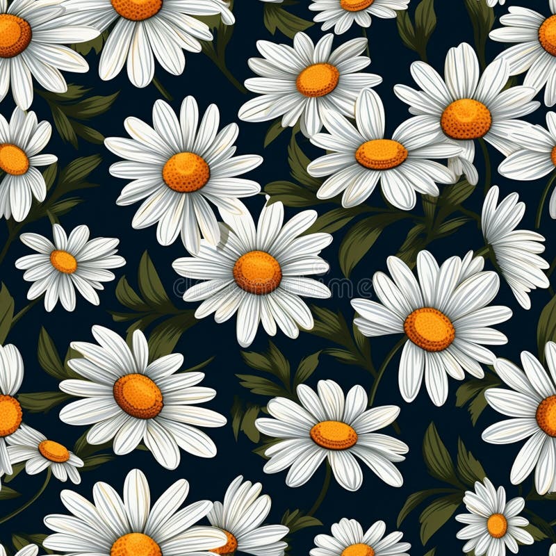 Website Header Daisy Graphic for Elegant Design Stock Illustration ...