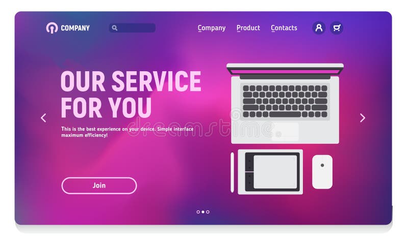 Website Header for Mobile Application, Mobile Application for ...