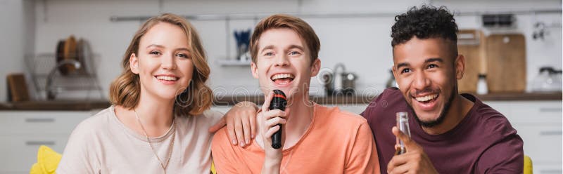 Website Header of Multicultural Friends Singing Stock Image - Image of ...