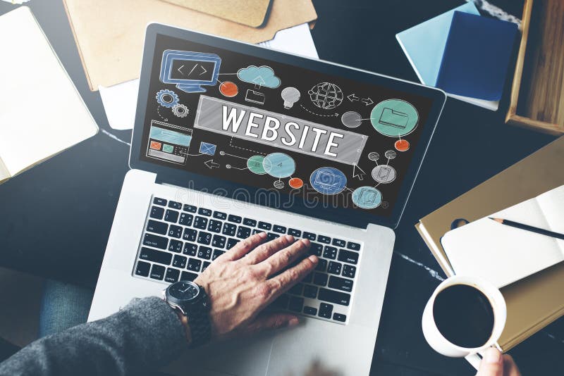 Website Homepage Global Communication Technology Concept Stock Image ...