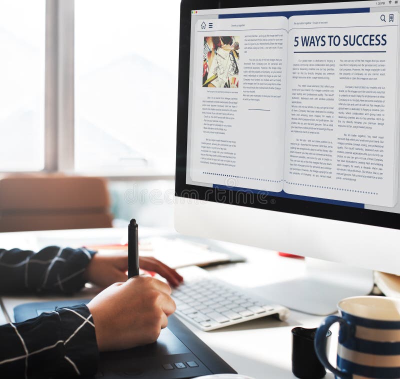 Website Homepage Online Internet Article Concept Stock Image - Image of ...