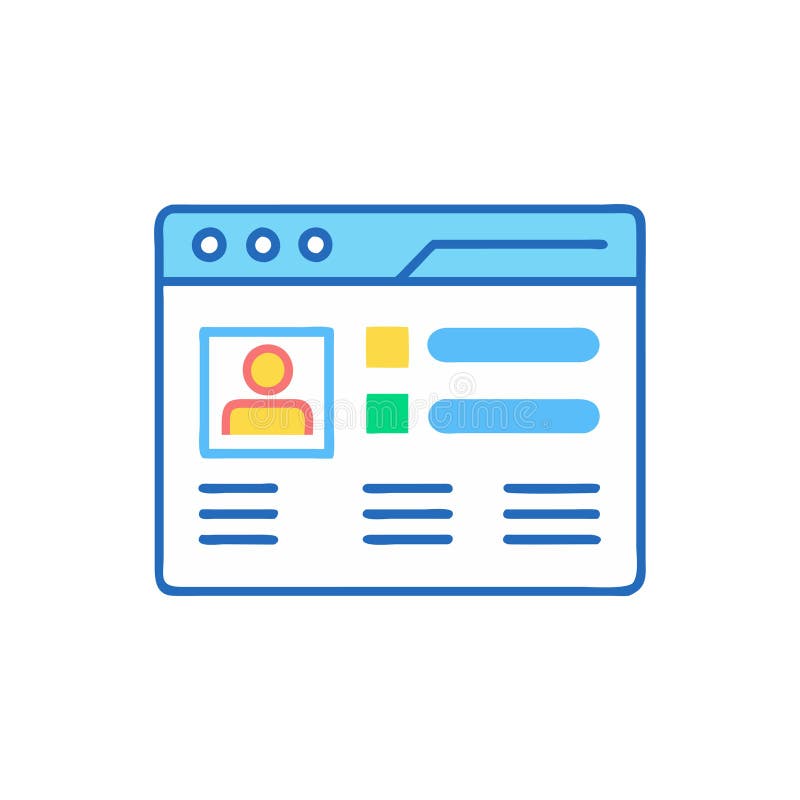 Website Icon for Digital Presence Stock Photo - Illustration of ...