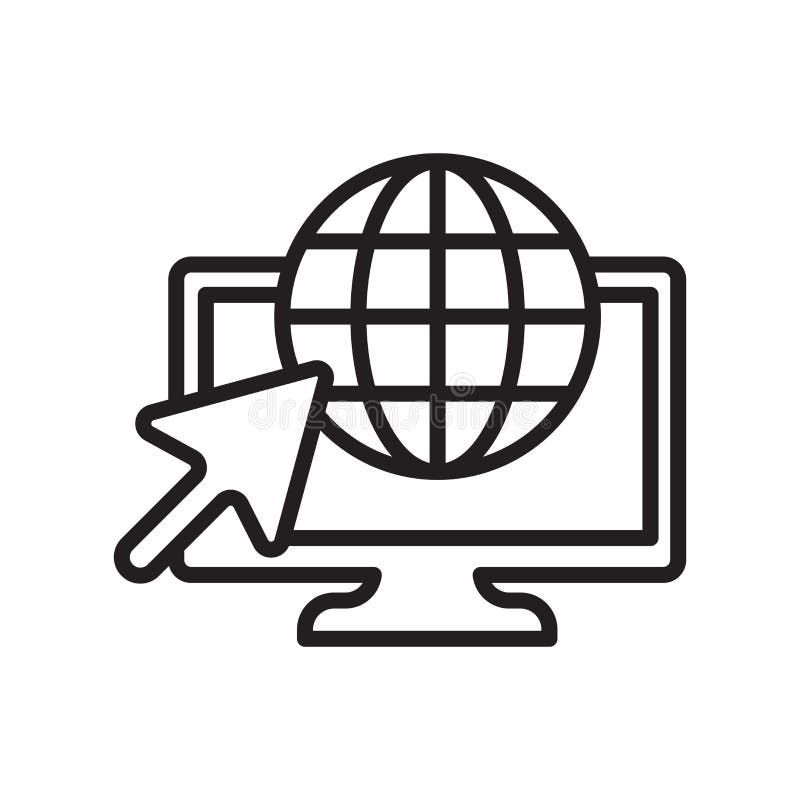 Website Icon Vector Sign and Symbol Isolated on White Background Stock ...