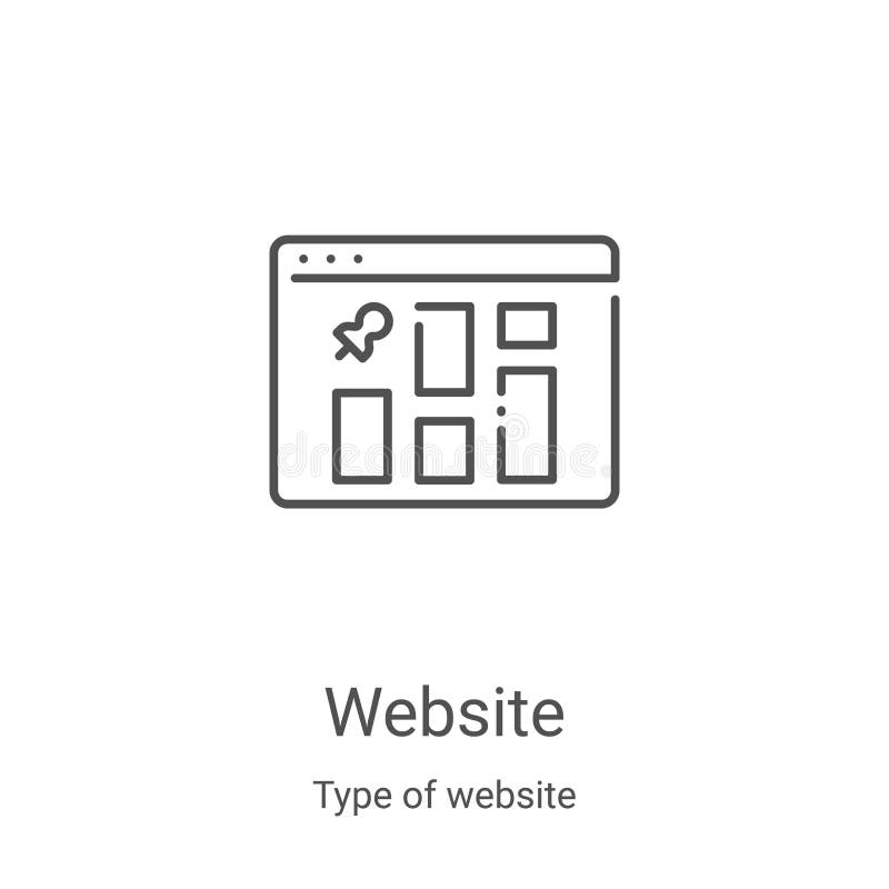 Website Icon Vector From Type Of Website Collection. Thin Line Website ...