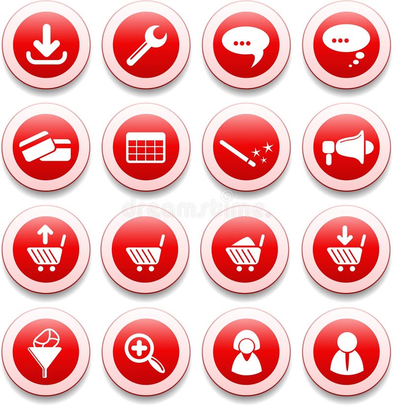 Website icons stock vector. Illustration of phonocard - 11121103