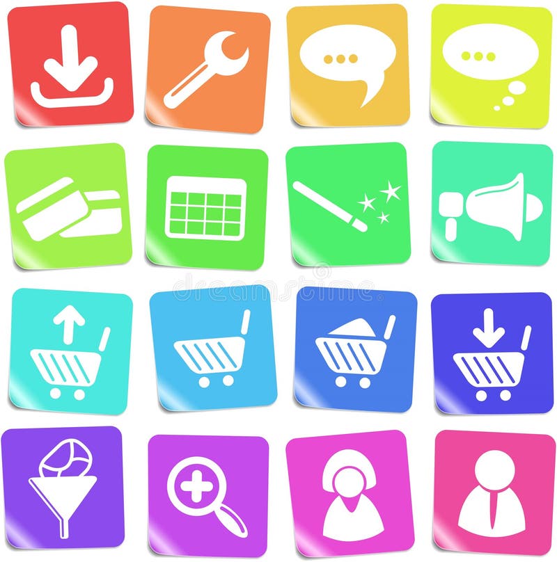 Website icons stock vector. Illustration of download, settings - 9319076
