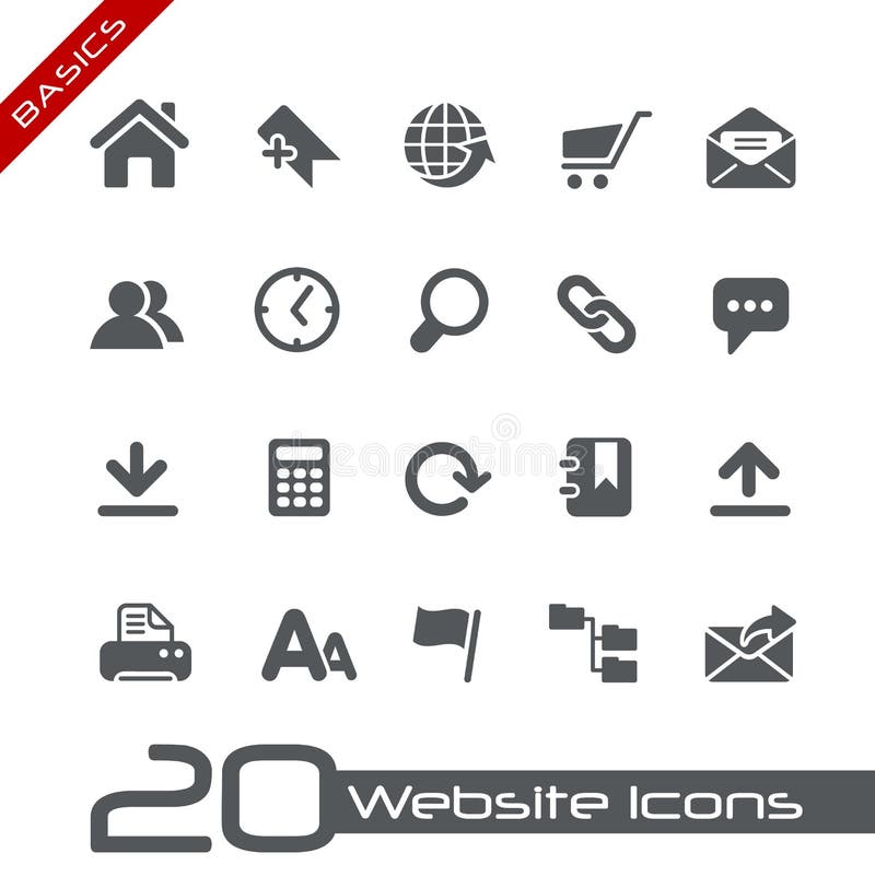 Website Icons // Basics stock vector. Illustration of favorite - 26170773