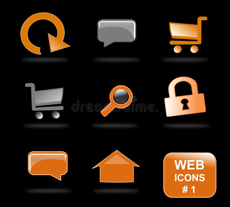 Website Icons Vector Set stock vector. Illustration of home - 30894494