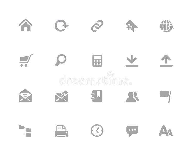 Website Icons // 32 Pixels Icons White Series Stock Vector ...