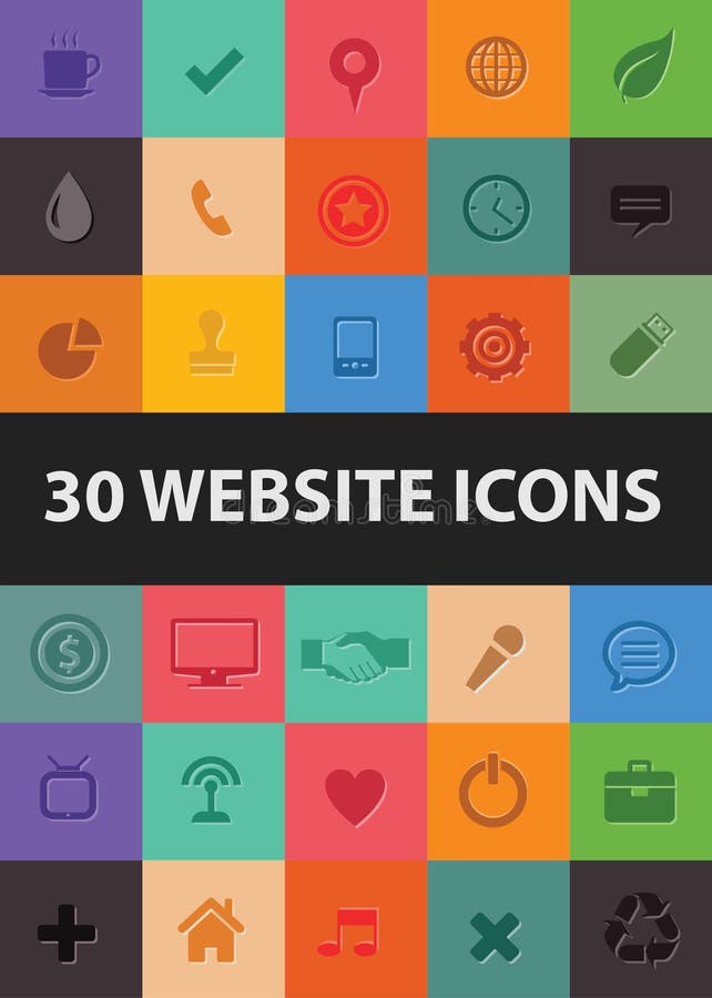 Web Icons stock vector. Illustration of computer, digital - 1696180