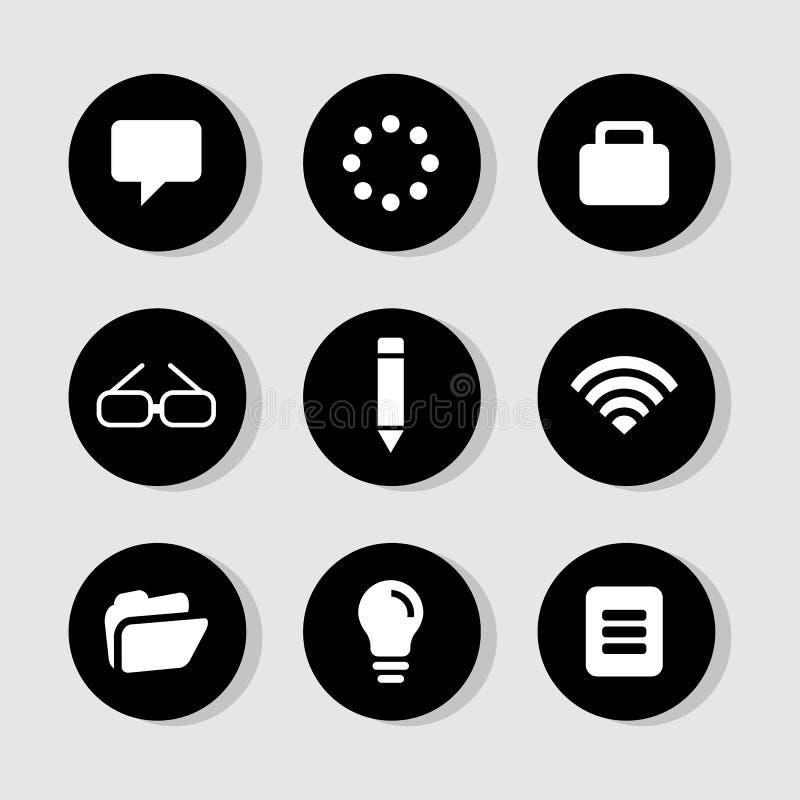 Website Icons Set Great for Any Use. Vector EPS10 Stock Vector ...