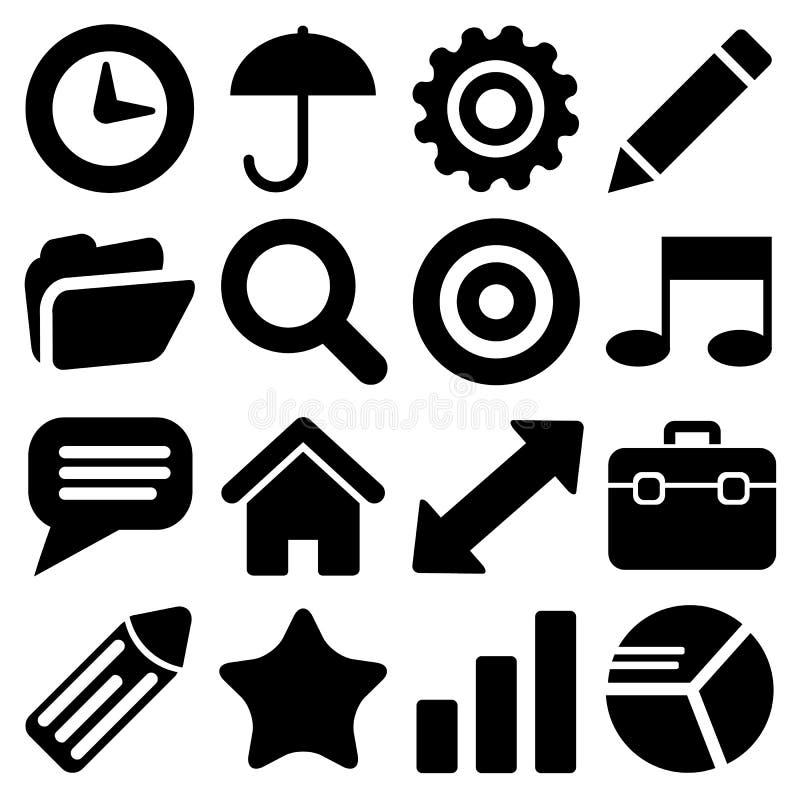 Website Icons Set Great for Any Use. Vector EPS10 Stock Vector ...