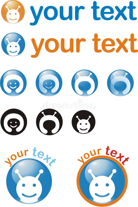 Website Icons Smiling Alien Stock Vector - Illustration of smilie ...