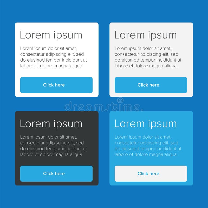Website Infobox Template for Web Blue Stock Illustration - Illustration ...