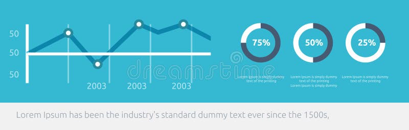 Website Infographic Chart Design Flat Stock Vector - Illustration of ...