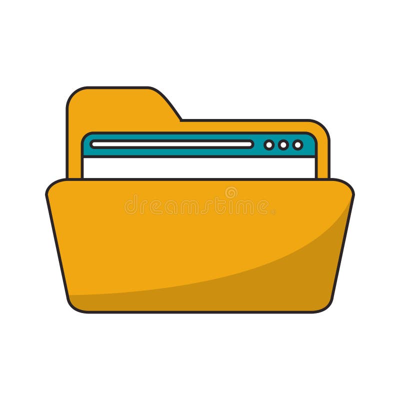 Website inside file design stock vector. Illustration of protection ...