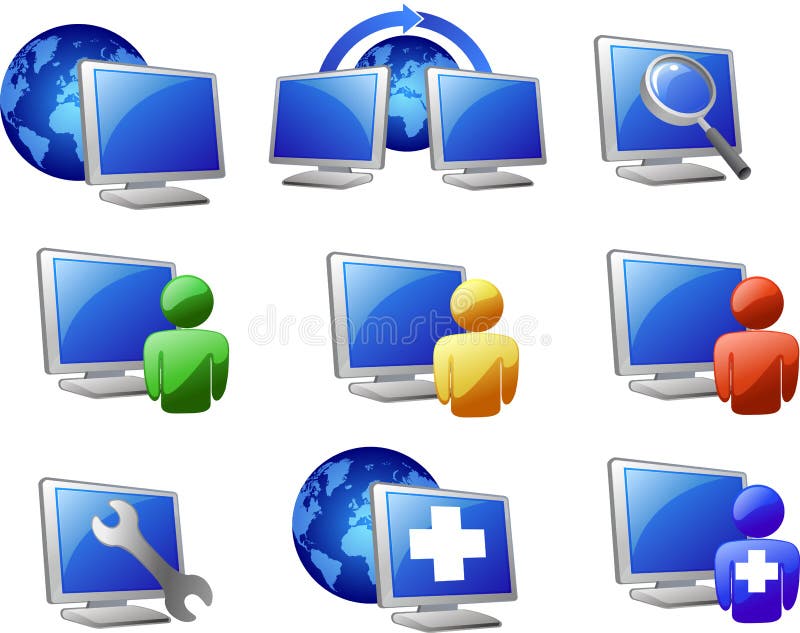 3d icons set 02 stock vector. Illustration of internet - 9127353