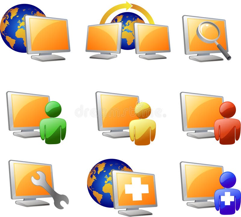 Web and internet icon stock illustration. Illustration of computer - 752374