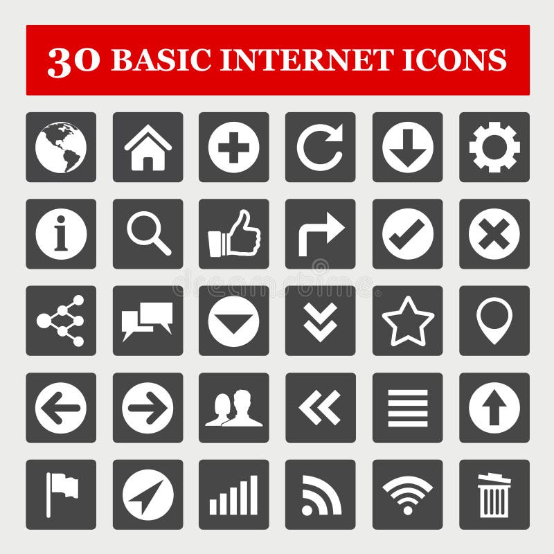 Basic icons 930 set stock vector. Illustration of internet - 37053113
