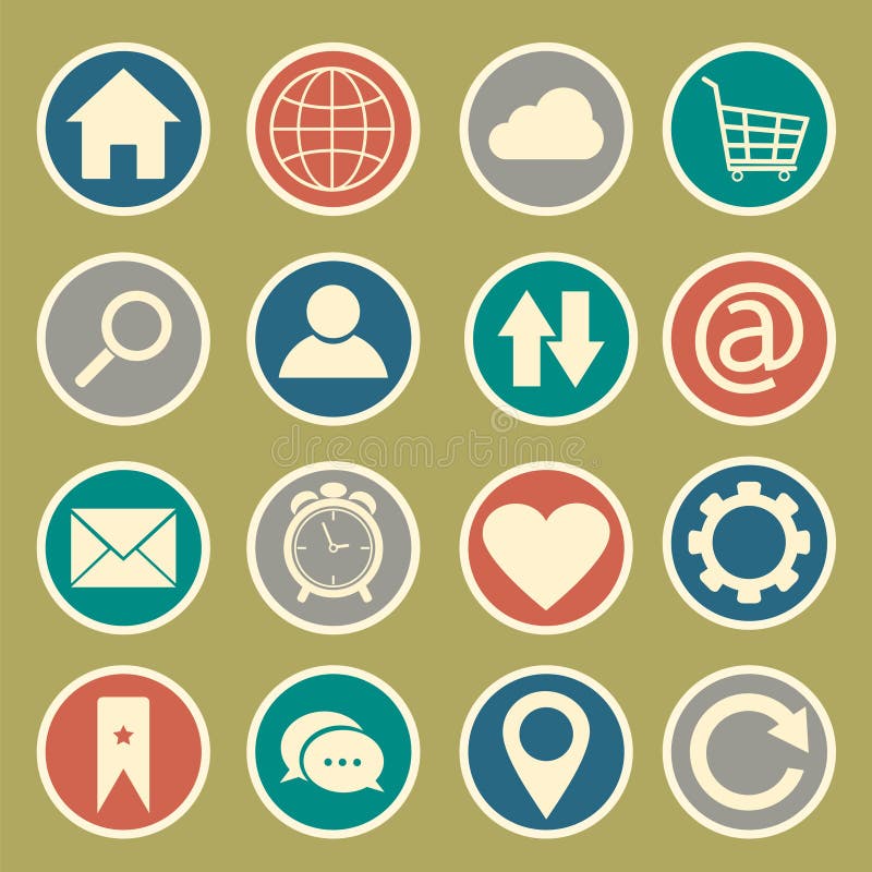 Website and Internet Sticker Icon Stock Vector - Illustration of ...