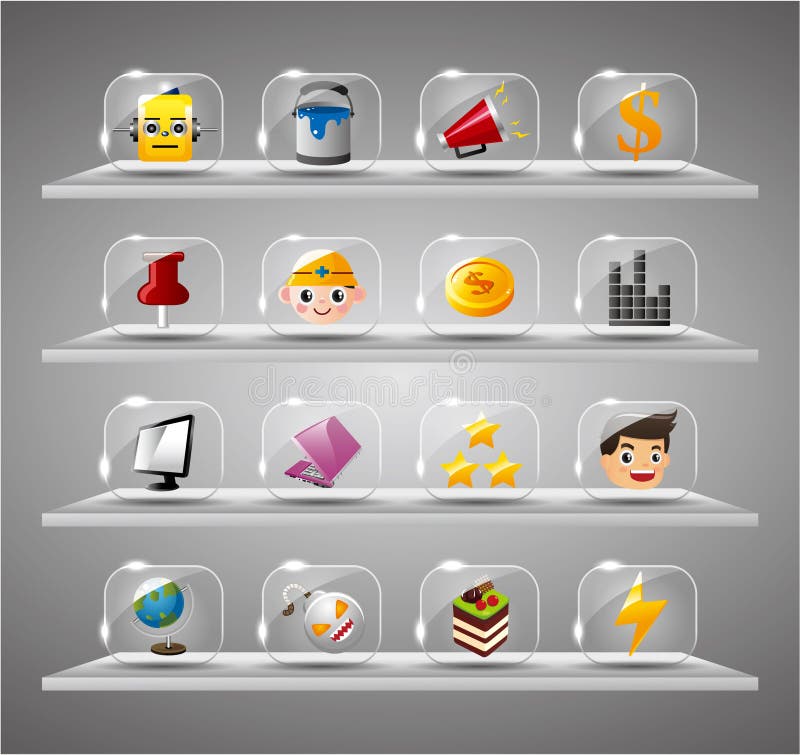 Website Internet Icons ,Transparent Glass Button Stock Vector ...