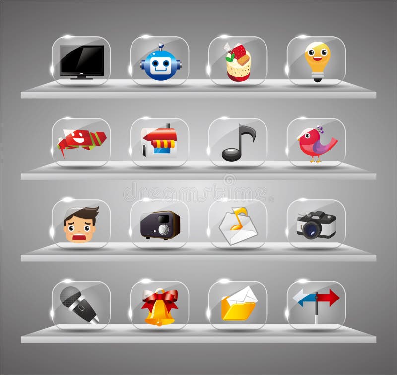 Website Internet Icons ,Transparent Glass Button Stock Vector ...