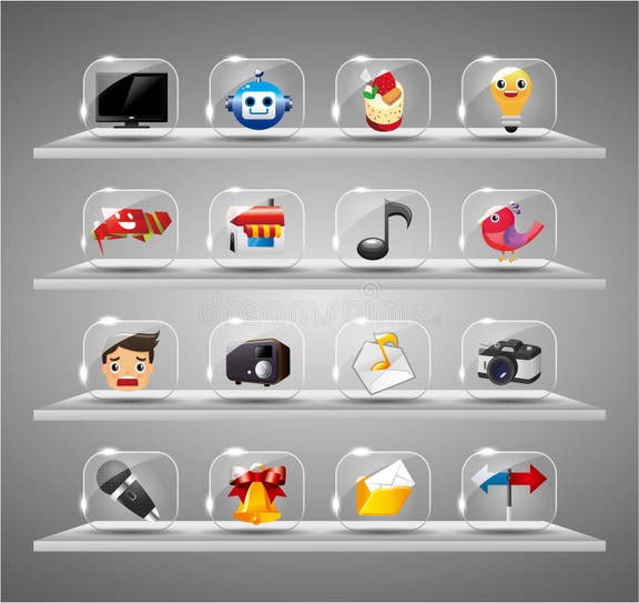 Website Internet Icons ,Transparent Glass Button Stock Vector ...