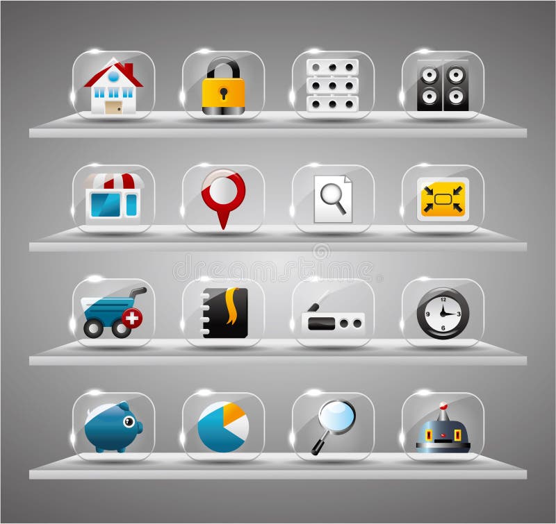 Internet and Website icons stock vector. Illustration of global - 29524256