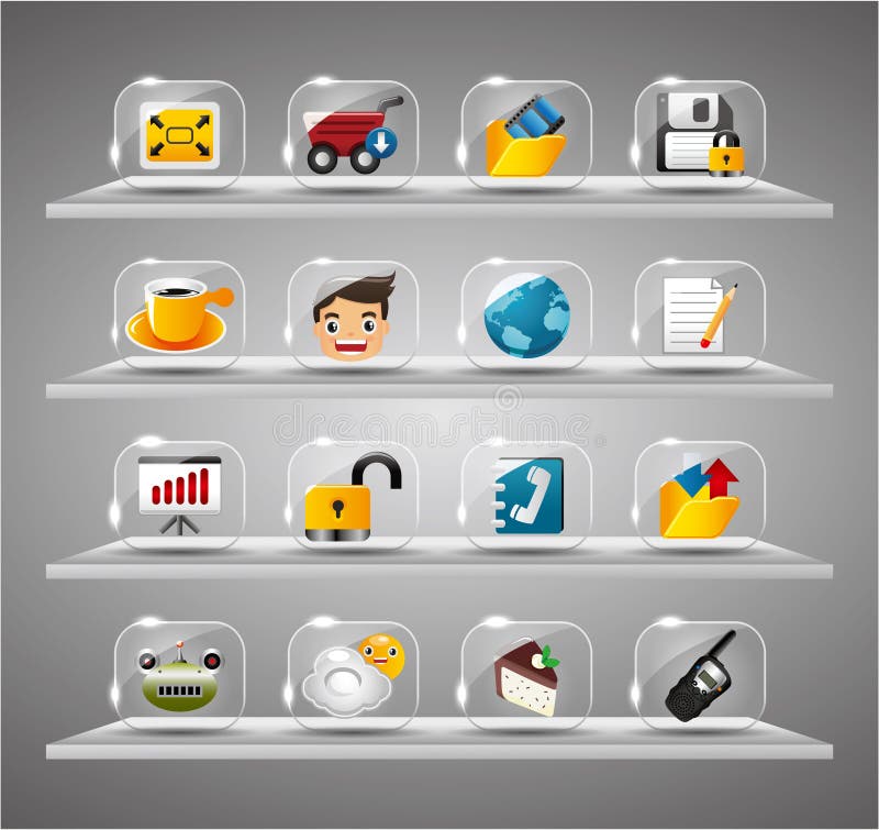 Website Internet Icons ,Transparent Glass Button Stock Vector ...